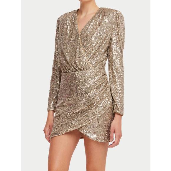 Generation Love | Dresses | New Generation Love Miley Sequin Faux Wrap ...
